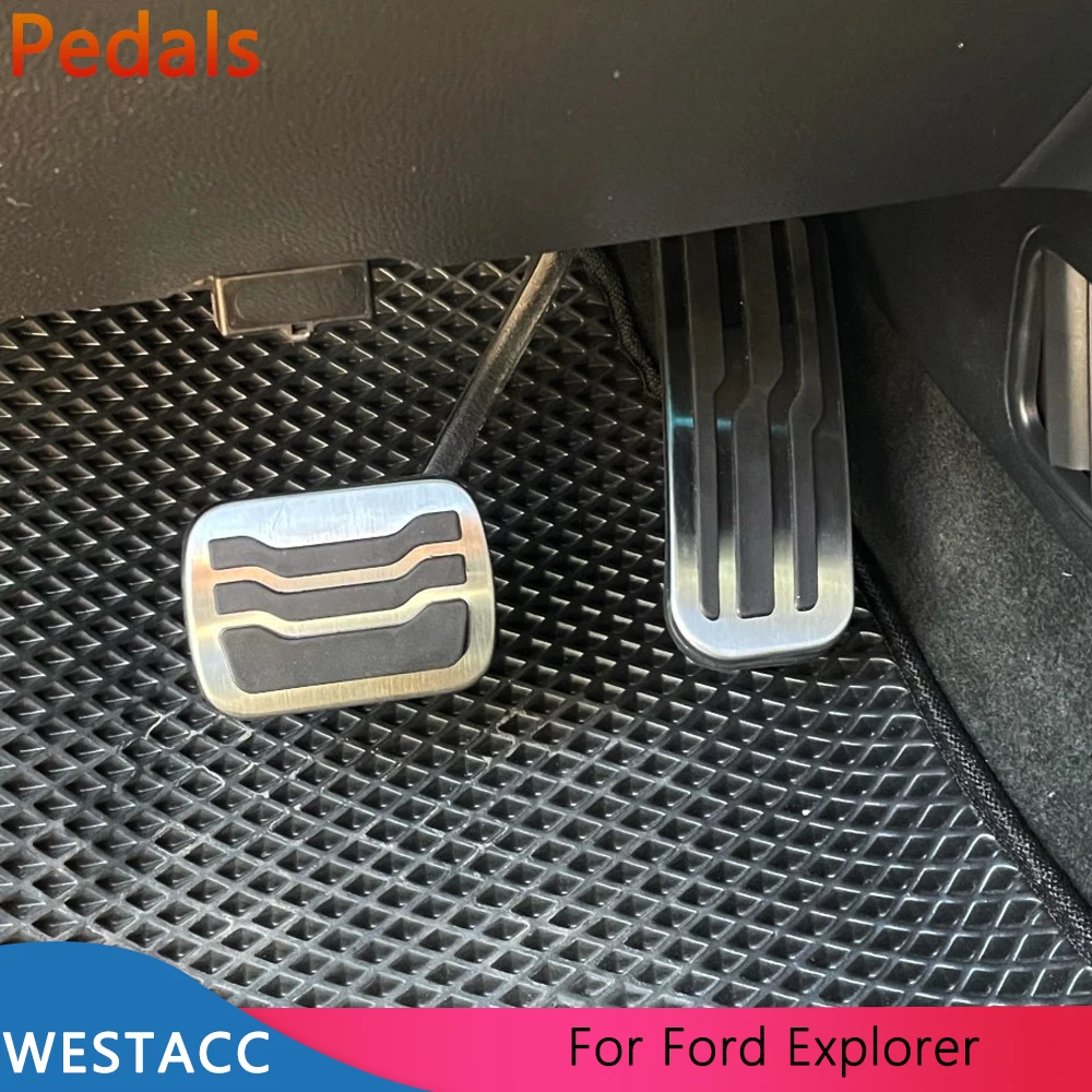 Stainless-Steel-Car-Pedals-Accelerator-Gas-Brake-Pedal-Protective-Cover ...
