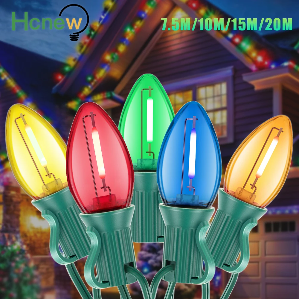 Colorful C7 Led String Light EU 220V US 110V E12 Waterproof IP44 ...