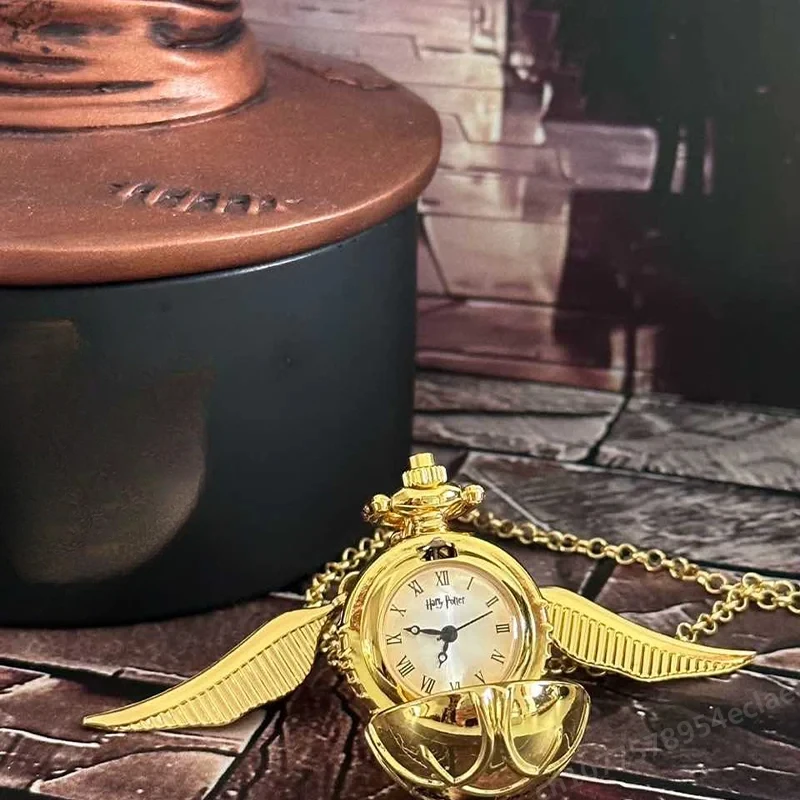 The-Explosive-Magic-Series-Clamshell-Round-Pocket-Watch-Creative-Golden ...