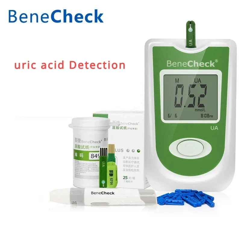BeneCheck-monitor-Uric-Acid-Automatic-Meter-Tester-10-25P-Test-Strips ...