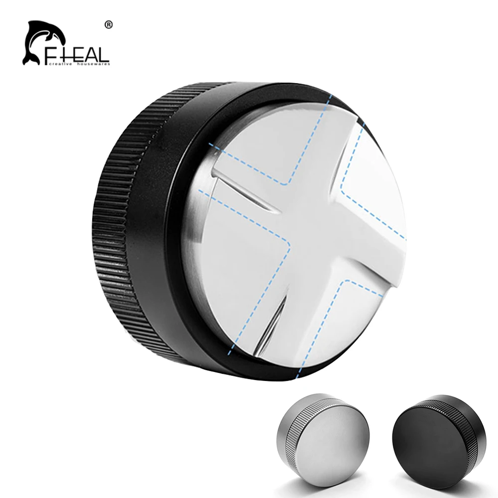 Fheal 커피 디스트리뷰터 탬퍼 자체 적응형 높이 중력 천 파우더 4 앵글 슬로프 에스프레소 레벨러 커피 액세서리 Aliexpress