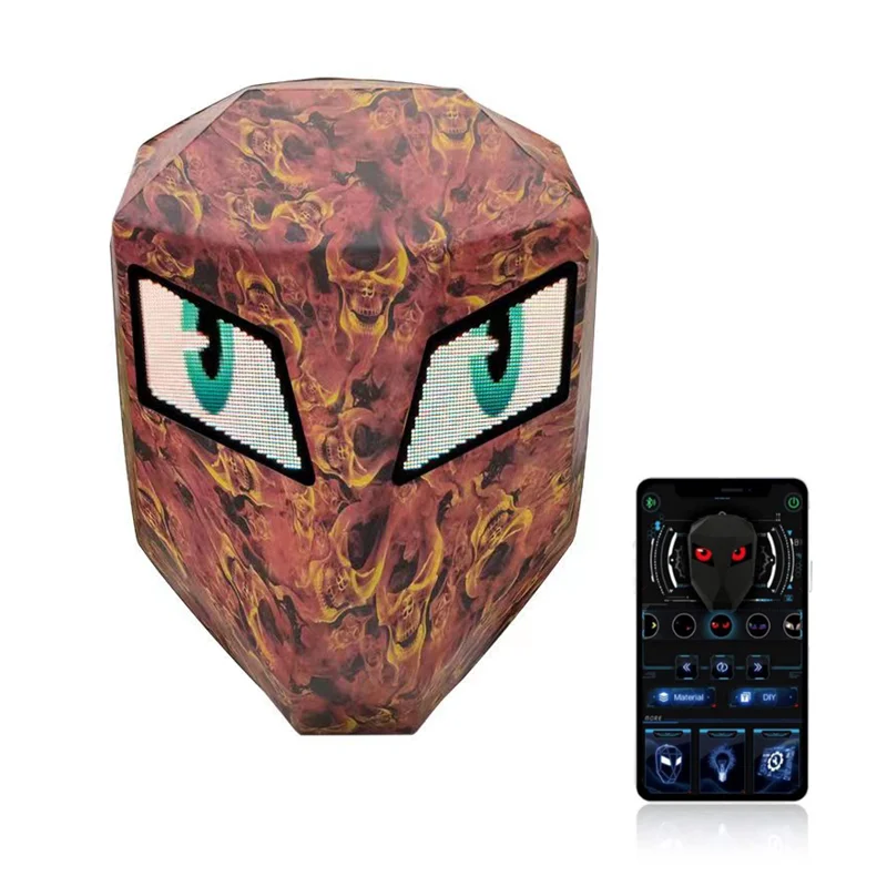 Christmas-Gift-Geometric-LED-Knight-Backpack-with-Eyes-Motorcycle ...