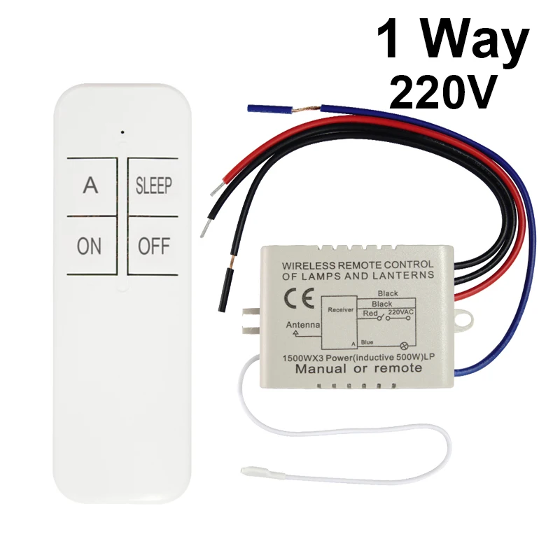 QIACHIP-1-2-3-Way-ON-OFF-220V-Remote-Control-Switch-Lamp-Light-Digital ...