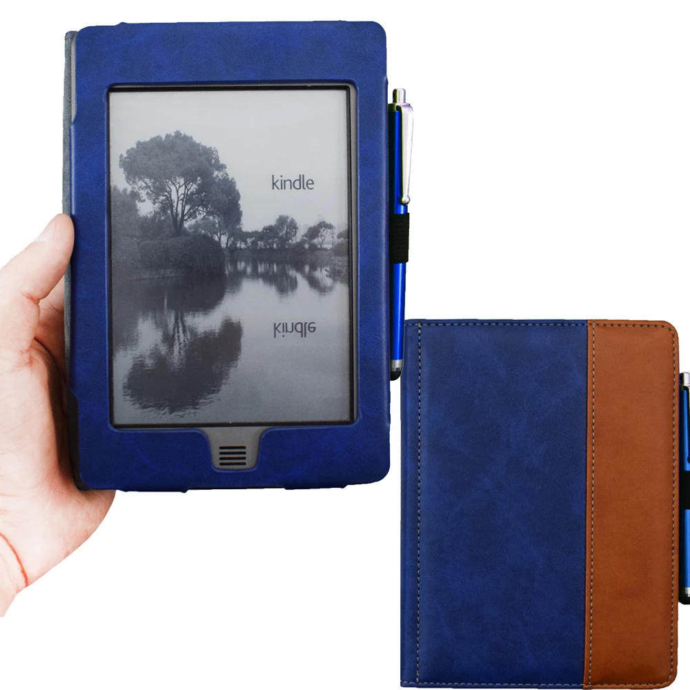 New-Updated-Folio-Flip-Book-Cover-Case-for-Capa-Kindle-Touch-2011-2012 ...
