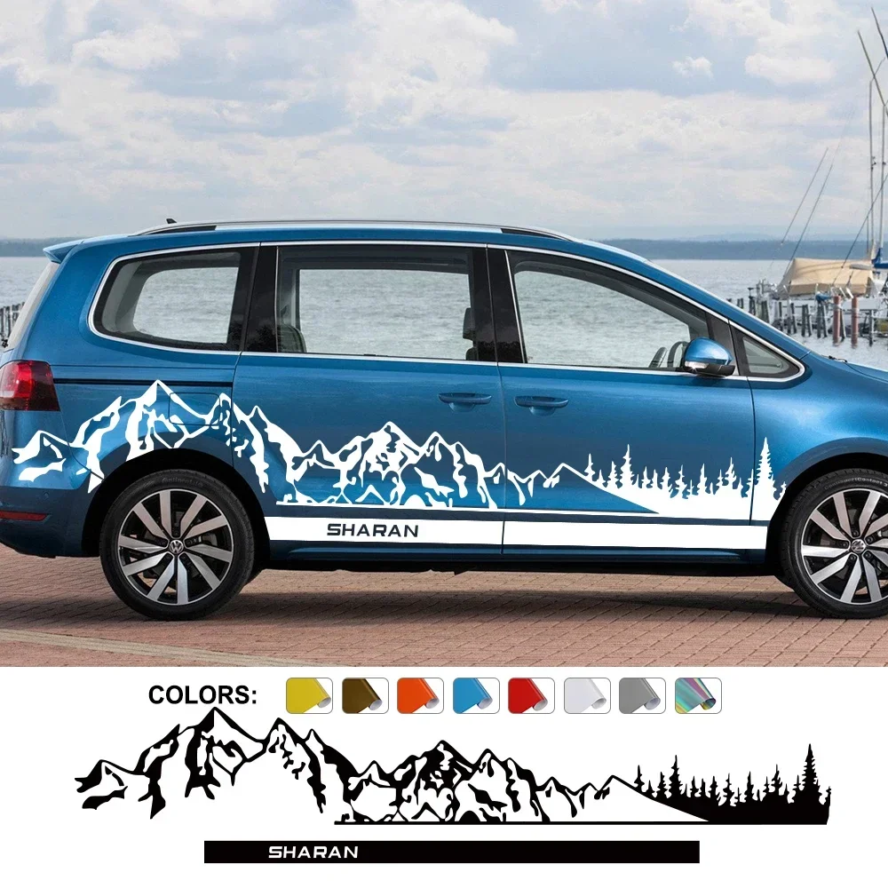 Car Door Side Stickers For Volkswagen VW Sharan 7N 2010-2022 ...