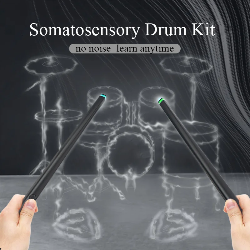 Portable Somatosensory Drum Kit Electronic Drumsticks Air Drum Stick ...