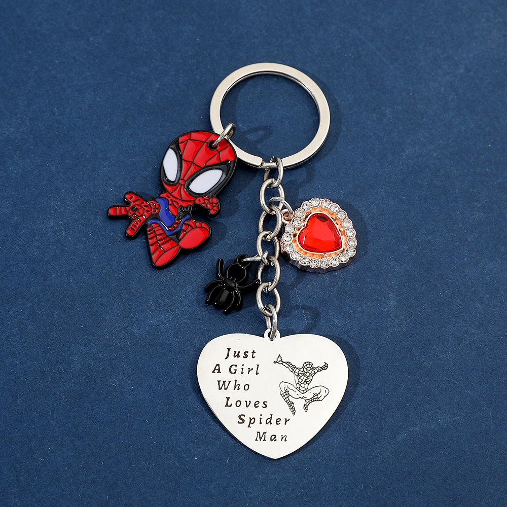 Marvel-Spiderman-Model-Keychain-Avengers-Superhero-Spider-Man-Key-Chain ...