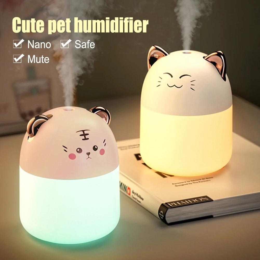Humidificador de escritorio con luz ambiental colorida, difusor de ...