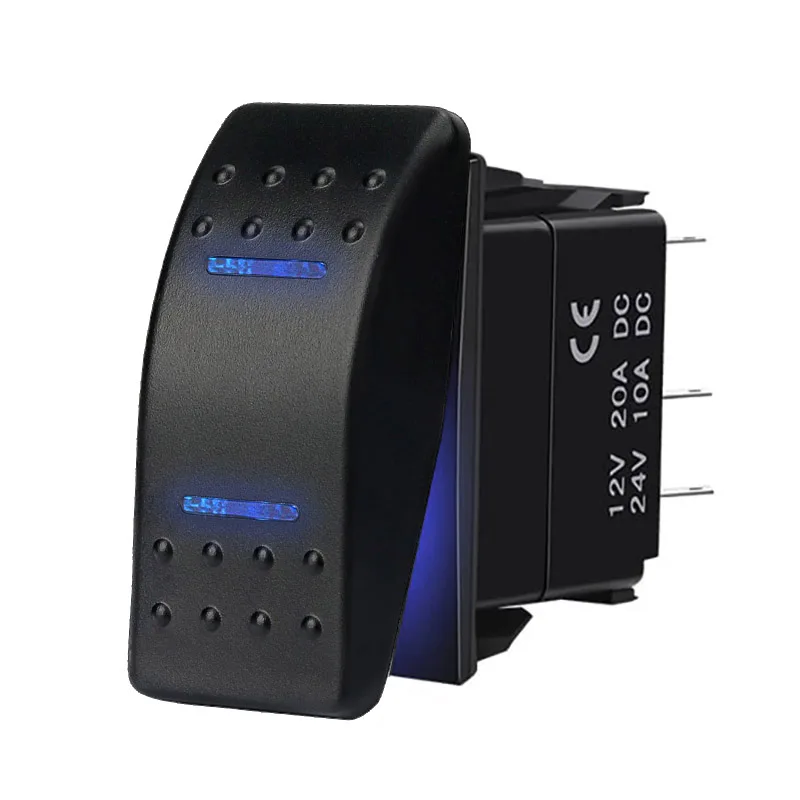 12V/20A 24V/10A Waterproof Marine Boat Rocker Switch Toggle 7 Pin SPST ...