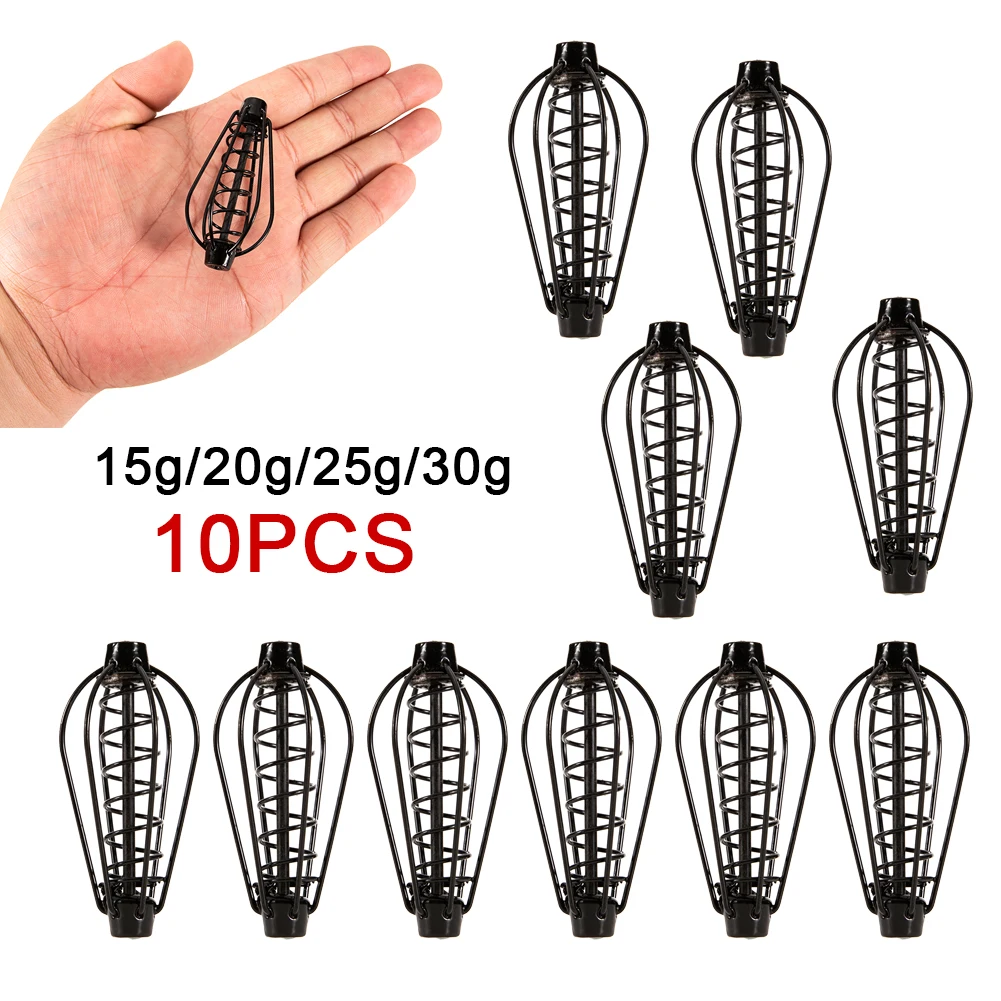 10pcs-lot-Spring-Lead-Sinker-Carp-Fishing-Feeder-15-30g-6Wire-Method ...
