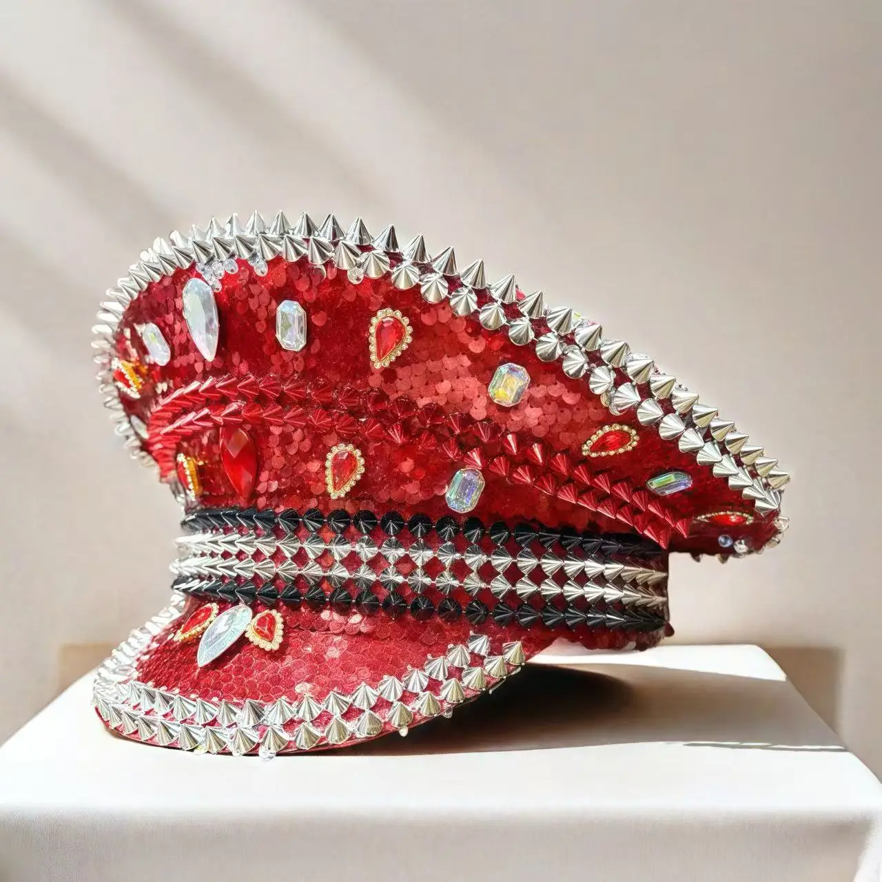 2025 bling Captain Hat Rhinestone Captains Hat for Men Handmade ...
