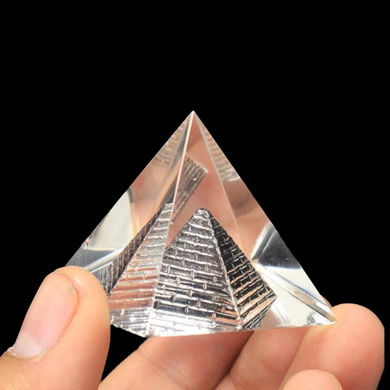 Energy-Healing-Hollow-Crystal-Glass-Egypt-Pyramid-Fengshui-Figurines ...