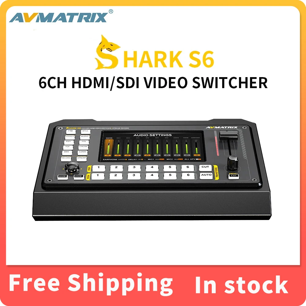 Avmatrix-SHARK-S6-6CH-SDI-Inputs-Multi-Format-Streaming-Video-Switcher ...