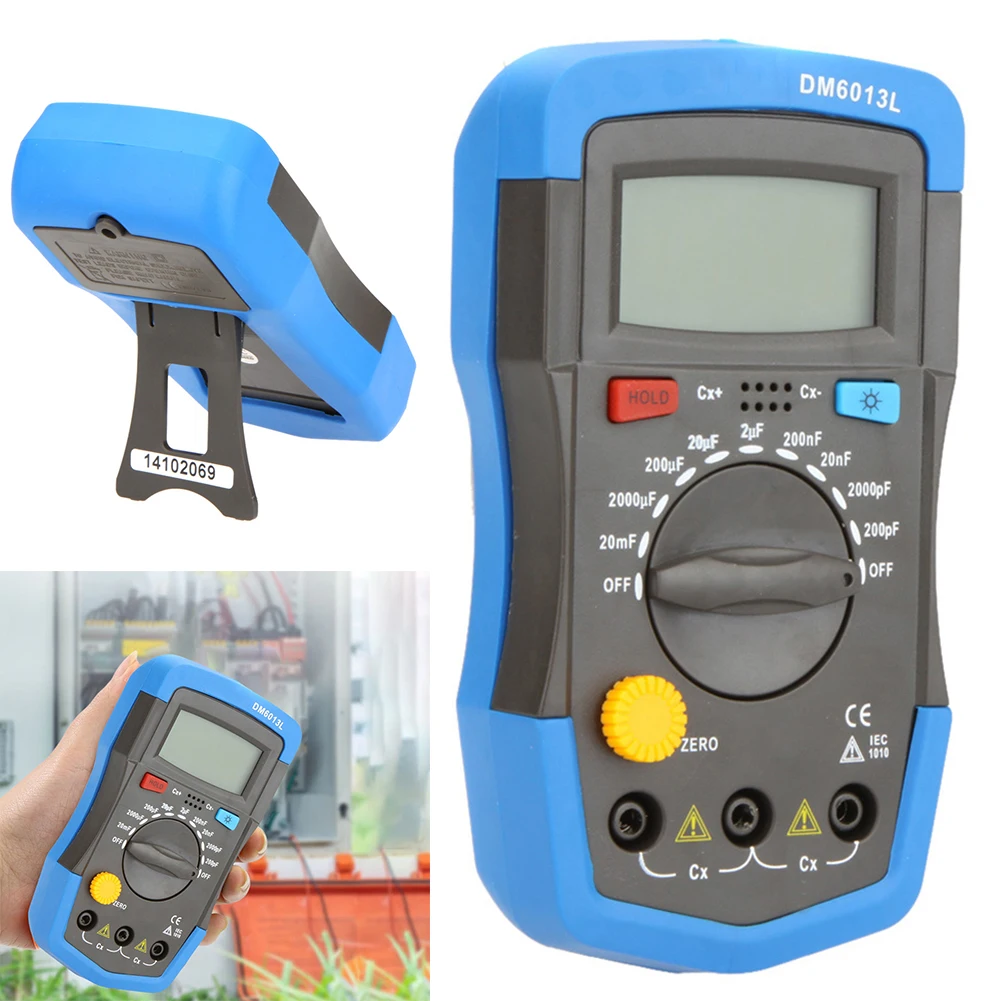 DM6013L Digital Capacitor Tester High Precision 200pF~20mF Capacimeter ...