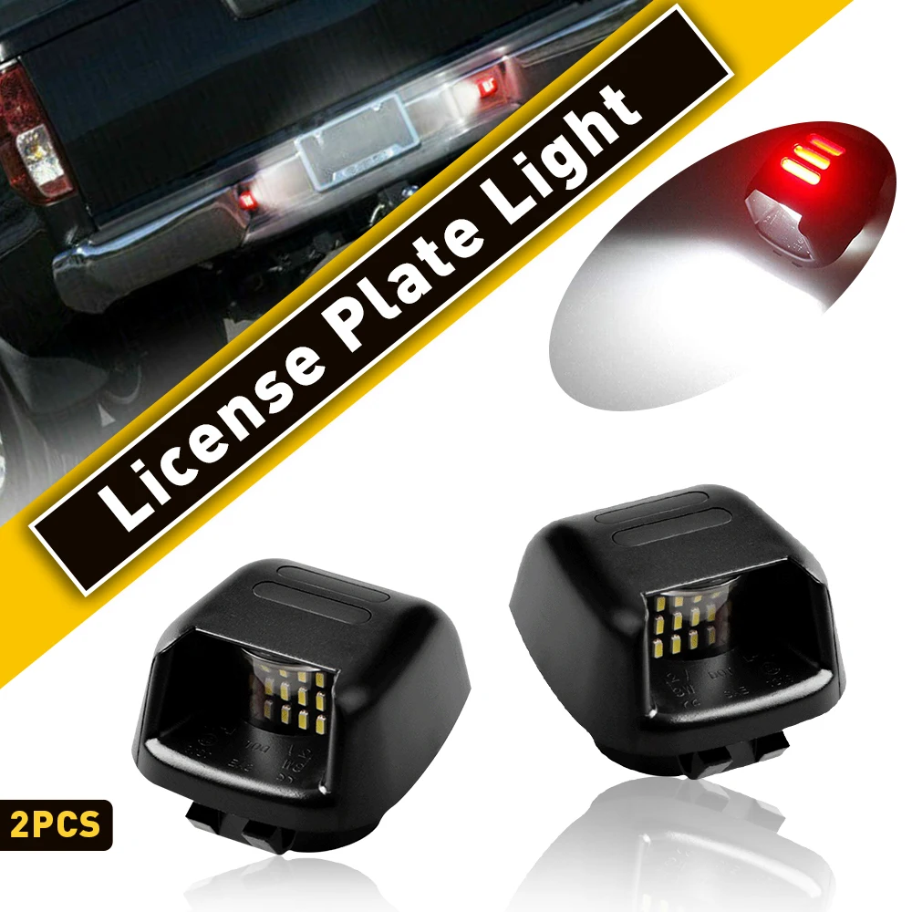 2Pcs LED License Plate Light Assembly Replacement For Nissan Frontier ...