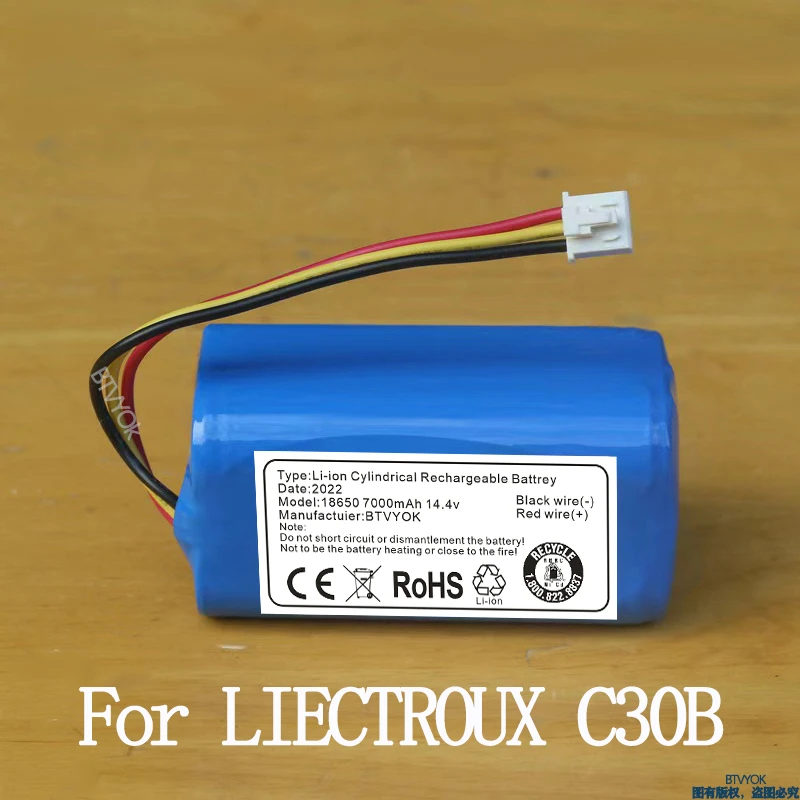 BTVYOK-100-new-14-4v-7000mAh-Battery-for-LIECTROUX-C30B-Robot-Vacuum ...