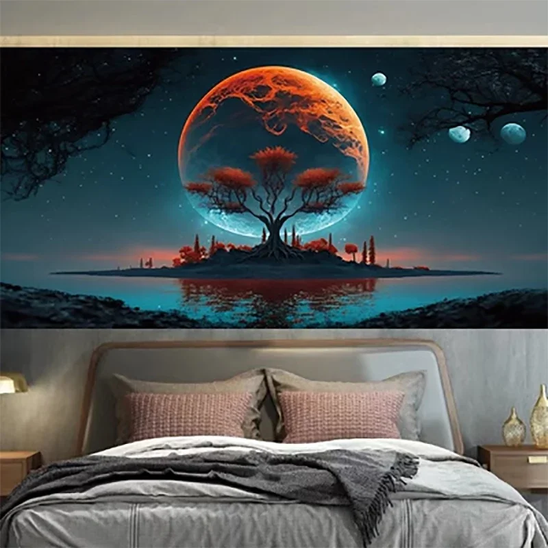 Starry-Sky-Decoration-Painting-Night-View-Wall-Art-Posters-Frameless ...