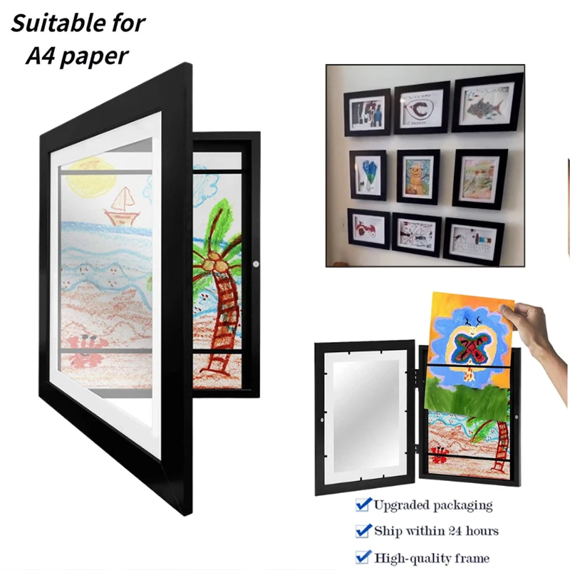 Children-Art-Frames-Magnetic-Front-Open-Changeable-Kids-Frametory-for-Poster-Photo-Drawing ...