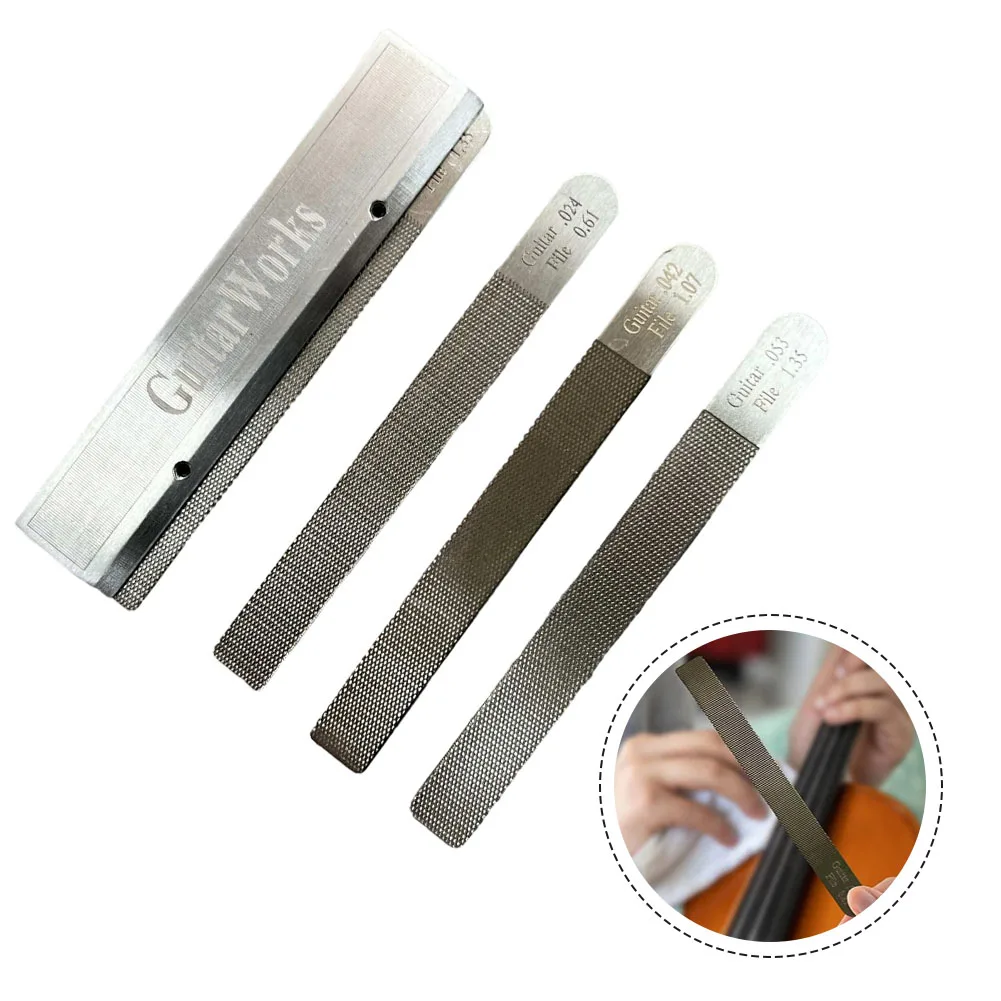4pcs-Set-Guitar-Nut-Files-Fret-Crowning-Slot-Filing-Luthier-Repair-Tool ...