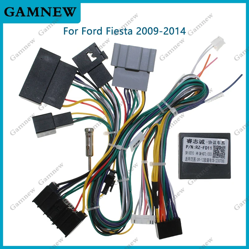 Car-Audio-Radio-DVD-Android-16PIN-Power-Cable-Adapter-For-Ford-Fiesta ...