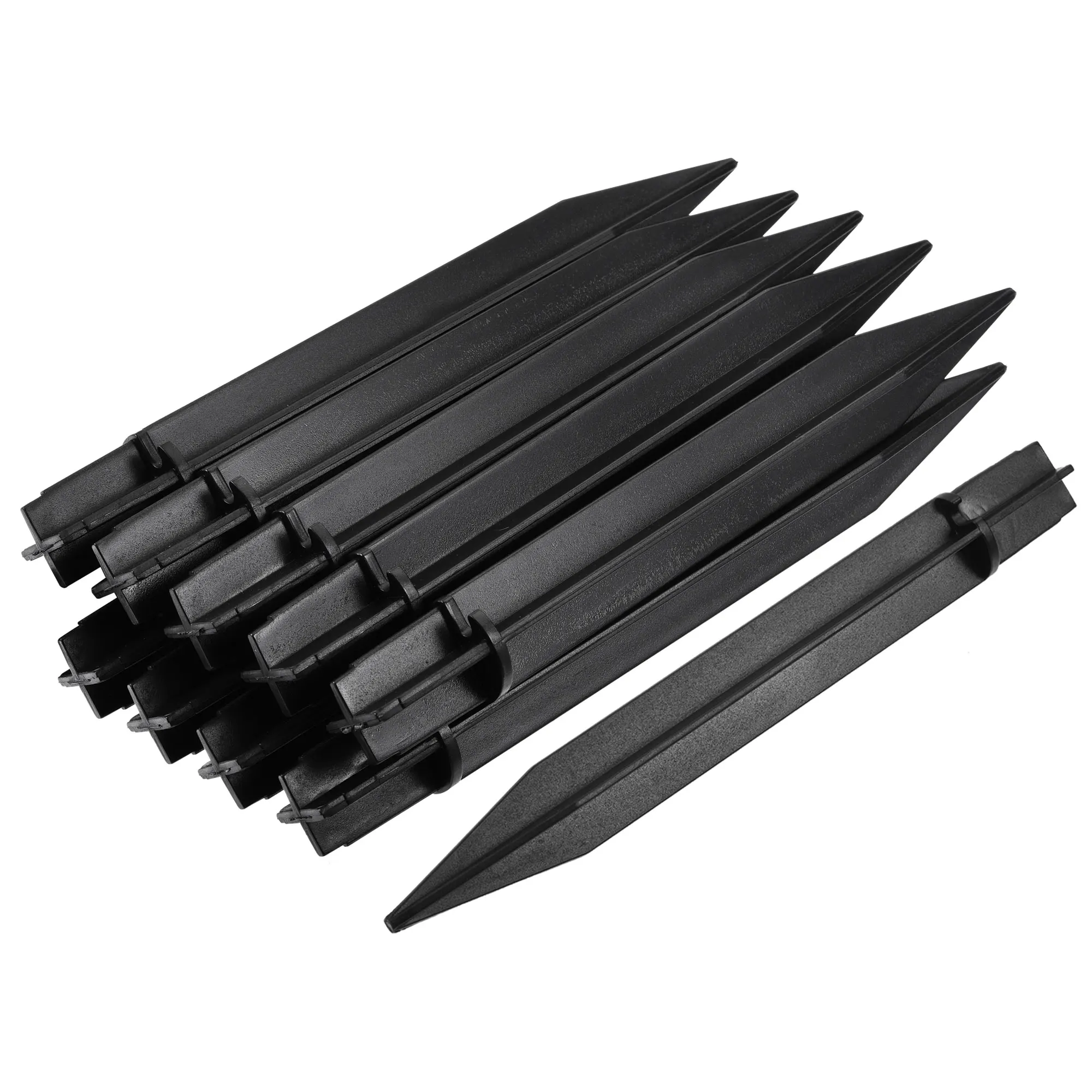 8-10-12Pcs-Ground-Spike-Solar-Light-Spikes-ABS-Plastic-210x21mm-Black ...