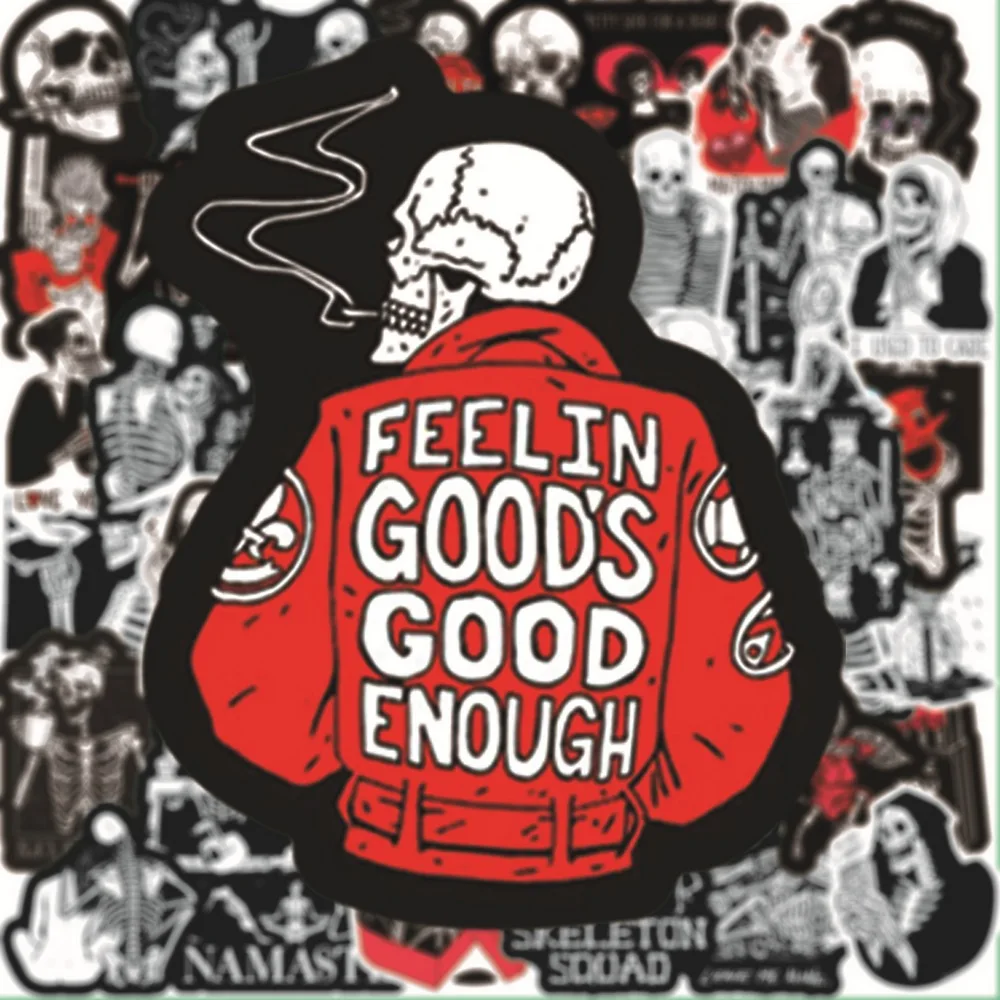 50pcs-Cool-Skull-Stickers-Skateboard-Car-Bike-Laptop-Guitar-Travel ...