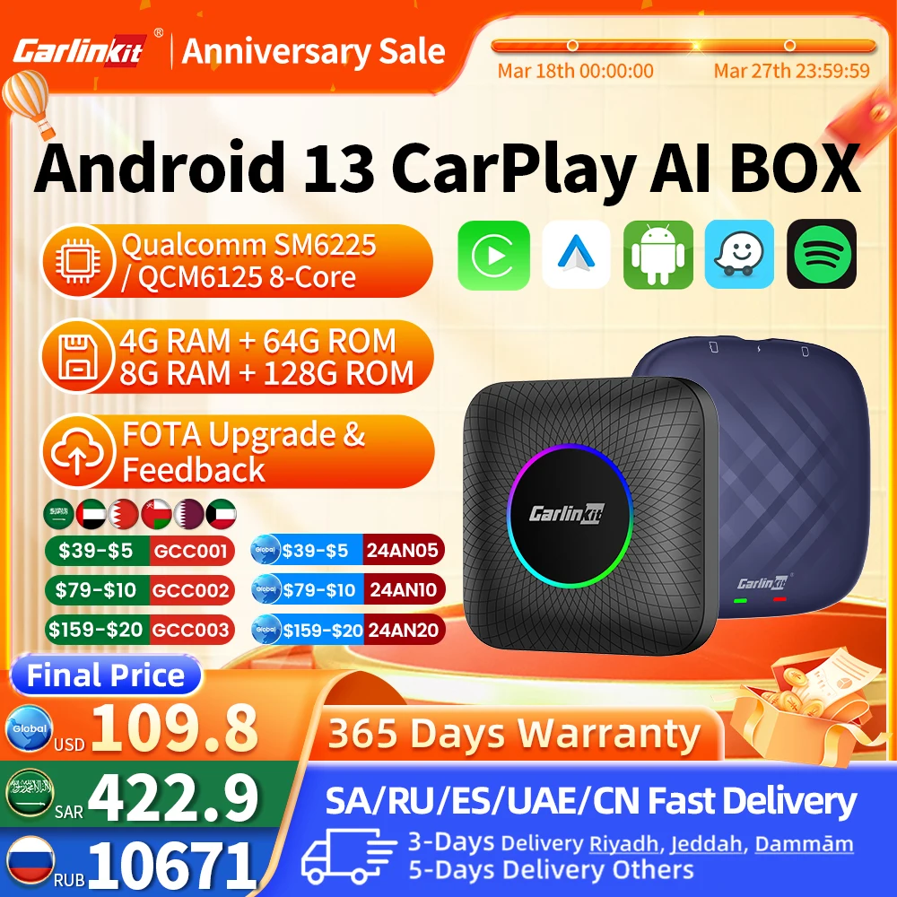 2024-CarlinKit-CarPlay-AI-Box-Android-13-QCM6225-Adaptador-CarPlay-inal ...
