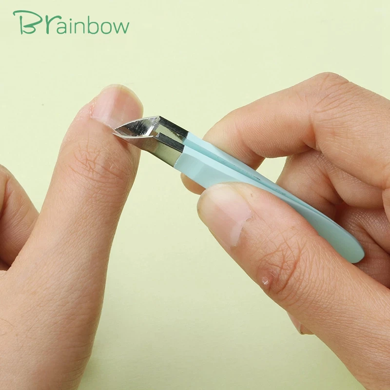 Brainbow Small Nail Cuticle Scissors Tweezers Mini Nail Clipper Cutter ...