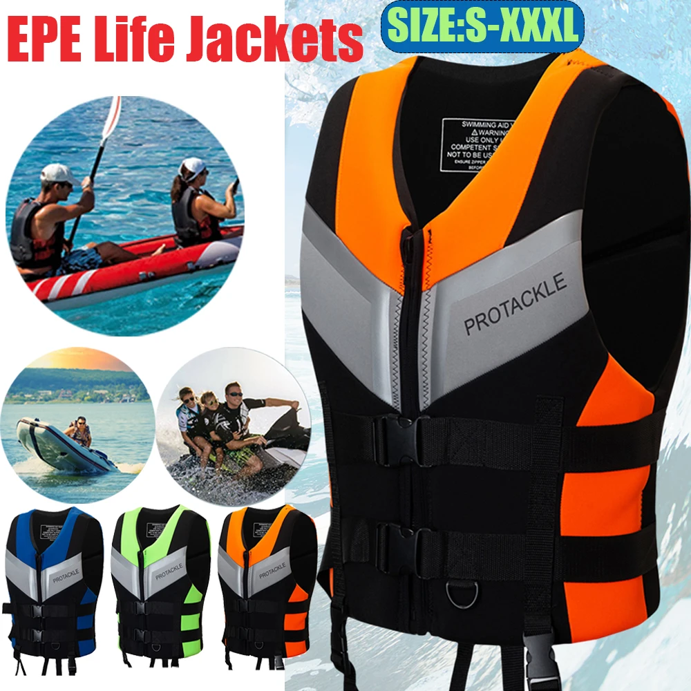 Neoprene Life Jacket For Adults Buoyancy Drifting Safety Life Vest ...