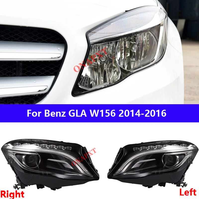 Car Front LED Headlight Assembly For Benz GLA W156 2014-2016 Daytime ...