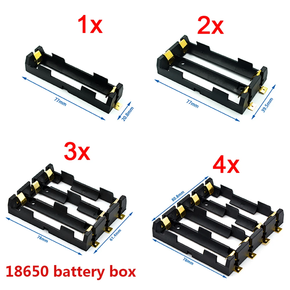 1x 2x3x4x SMT 18650 Series Battery Holder Box Storage Box Container ...