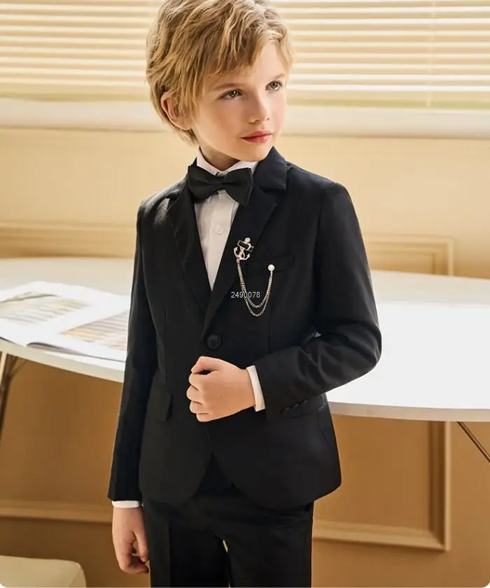 Boys-Black-Graduation-Ceremony-Photograph-Suit-School-Kids-Formal-007 ...