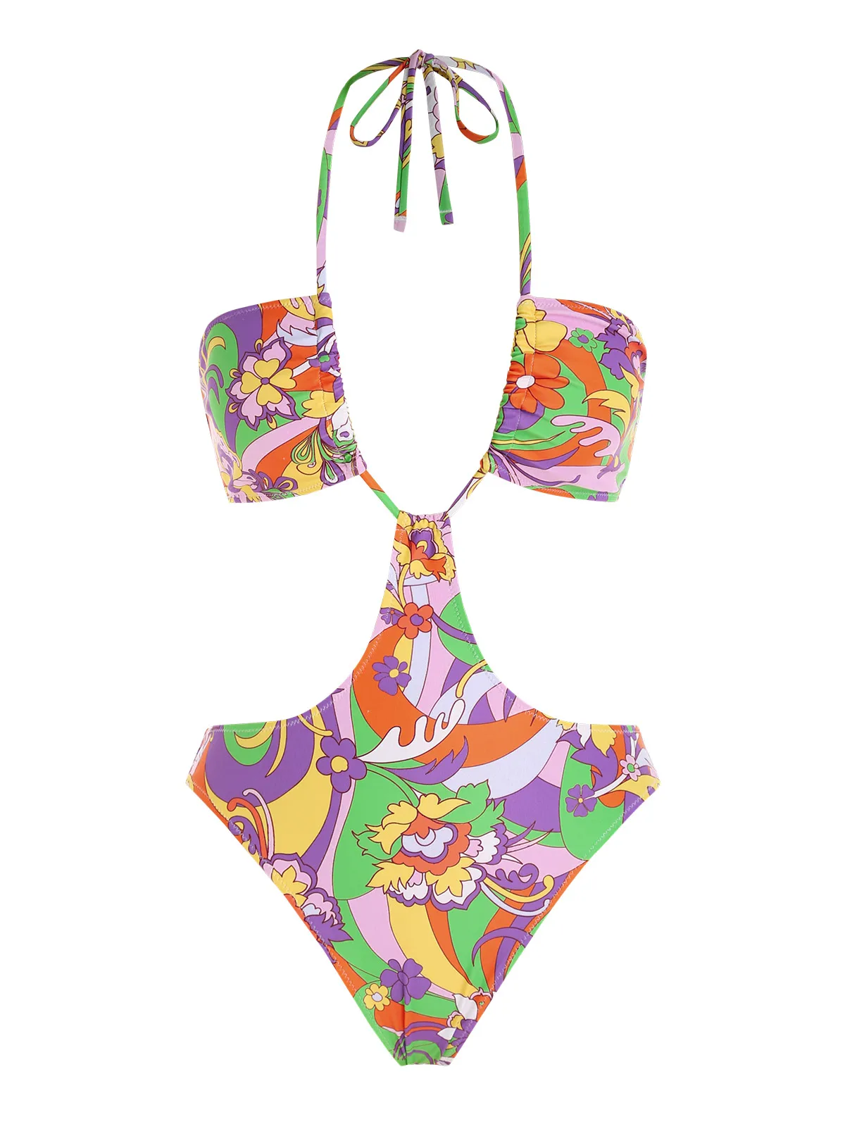 ZAFUL-Women-s-swimsuit-Floral-Criss-Cross-Multiway-Convertible-Monokini ...