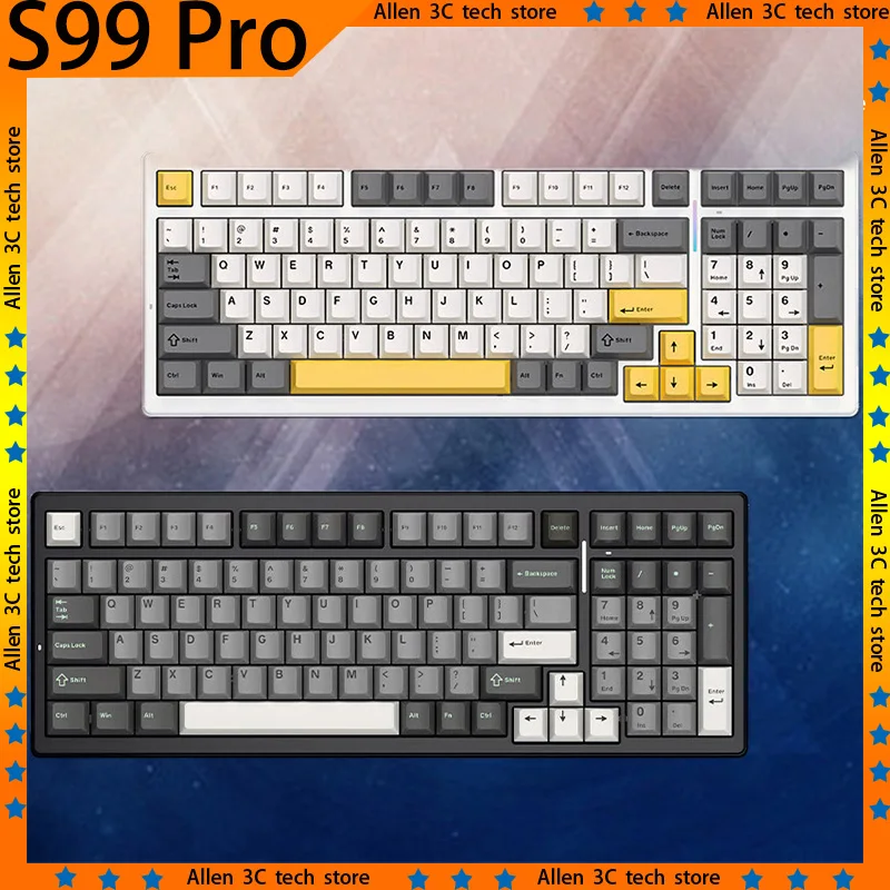 VGN-S99-Pro-Mechanical-Keyboard-Aluminium-Alloy-Wireless-Tri-mode-Bluetooth-Smart-SPEED-X-Hot ...