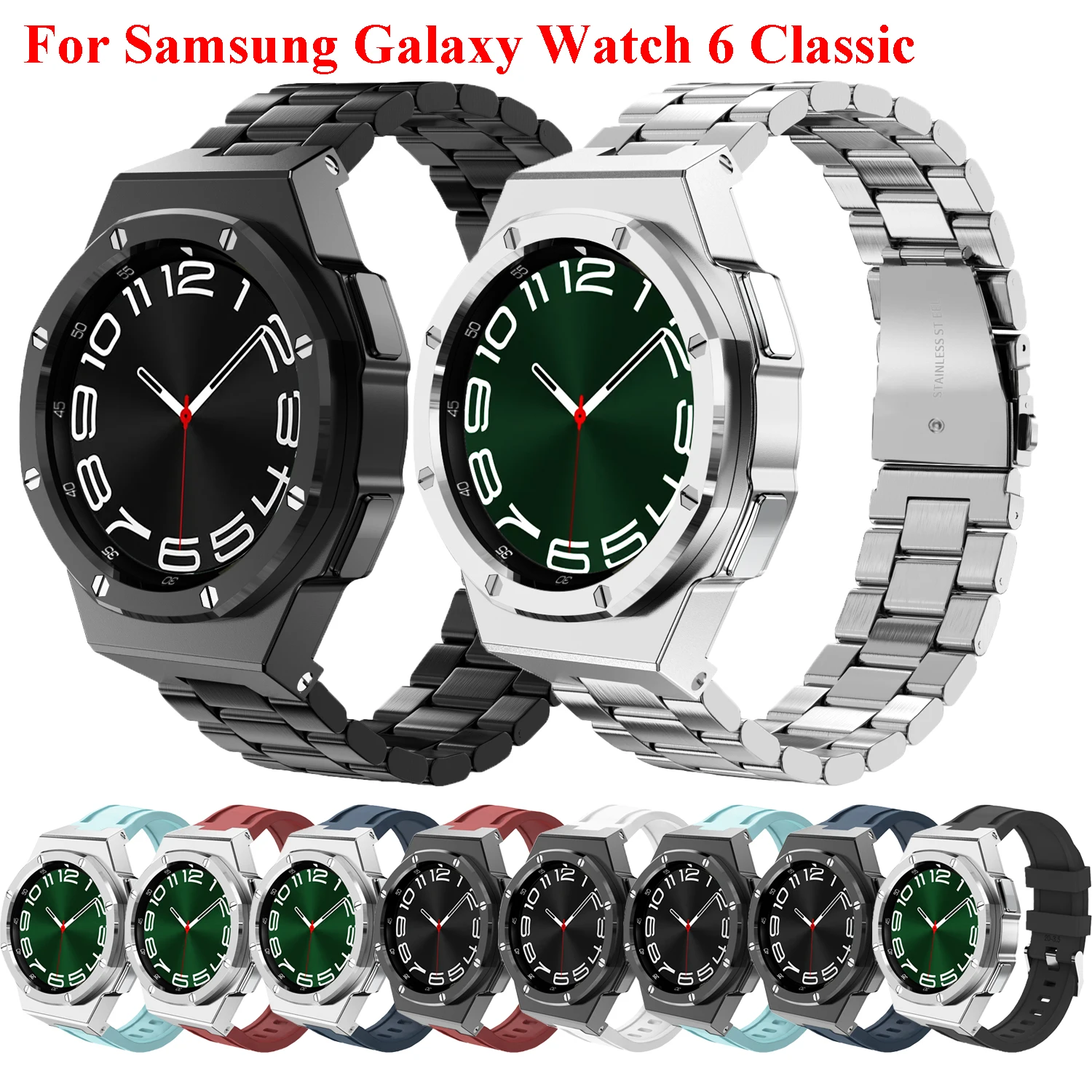 Metal-Modification-Kit-For-Samsung-Galaxy-Watch-6-Classic-43mm-47mm ...