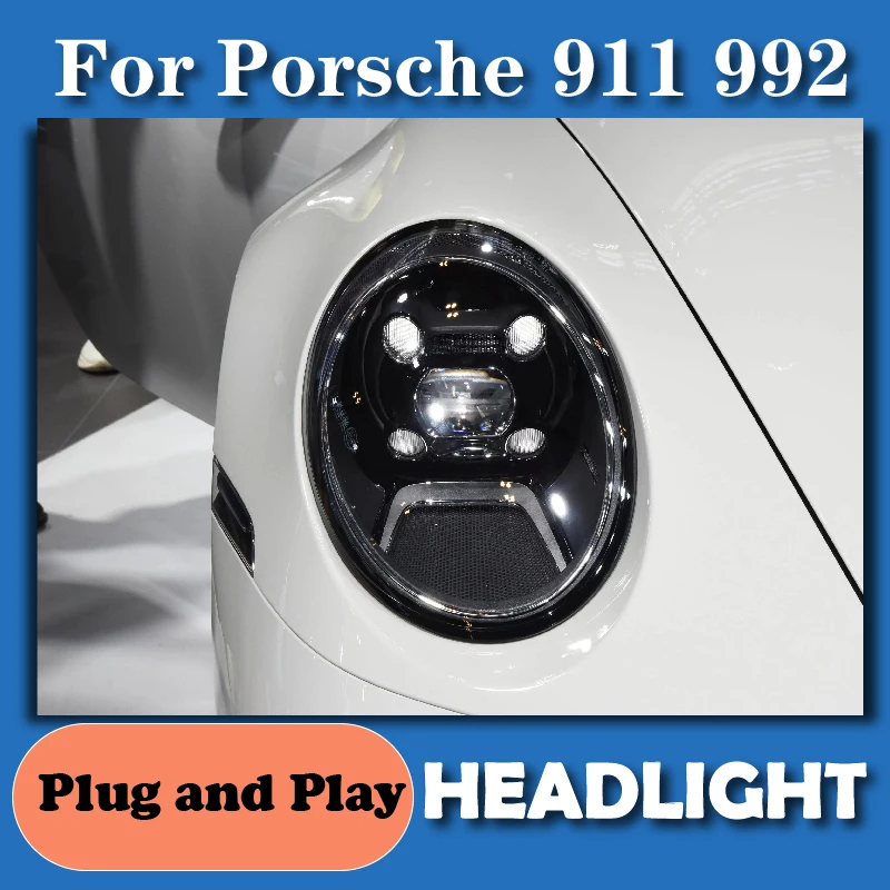 Car Style for Porsche Headlight 911 991 LED Headllamp Assembly 2019 ...