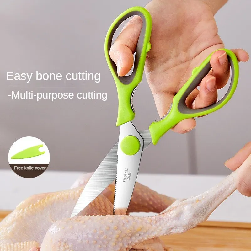 Stainless-Steel-Kitchen-Scissors-Household-Chicken-Bone-Scissors ...