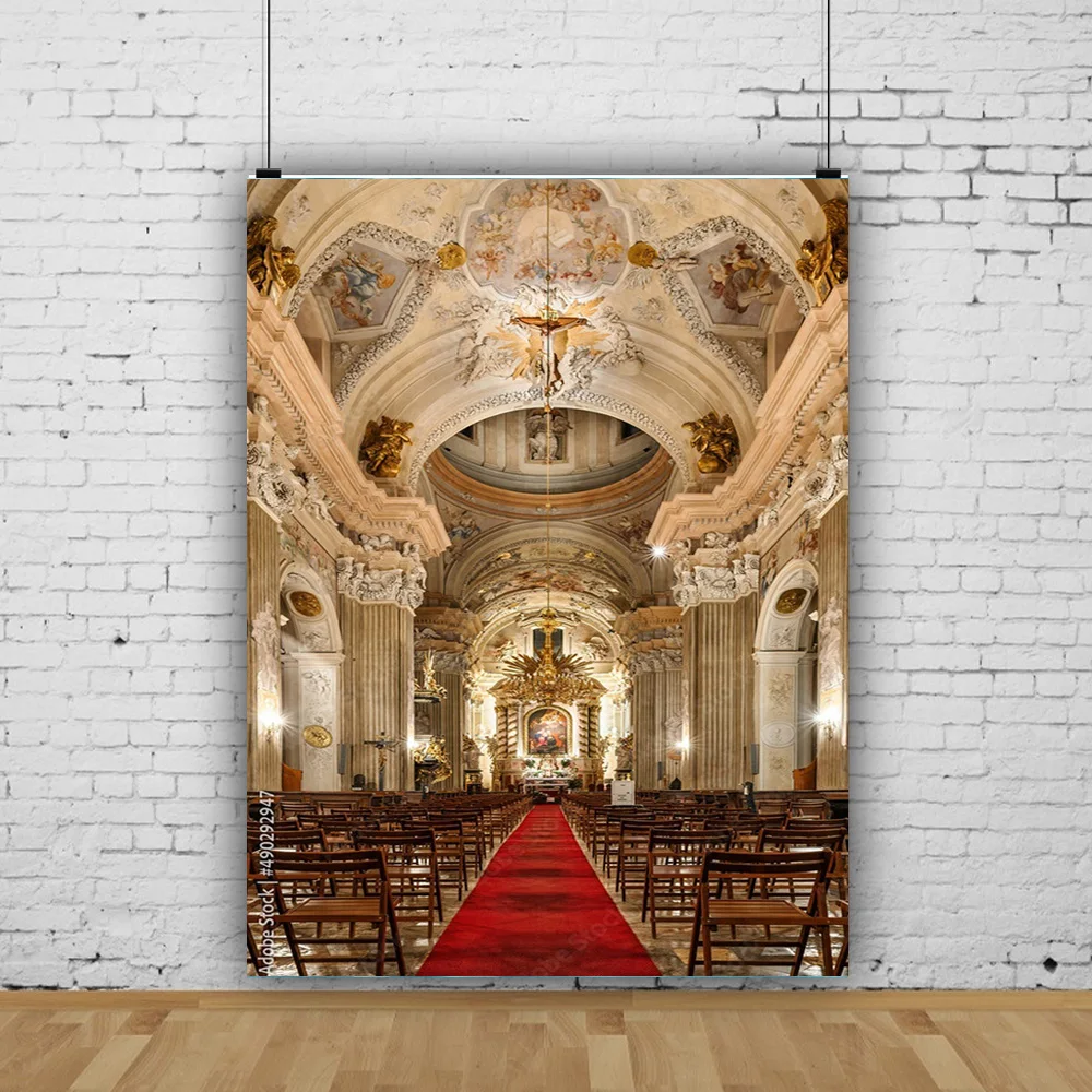 SHUOZHIKE-Auditorium-European-Style-Church-Photography-Backdrop-Props ...