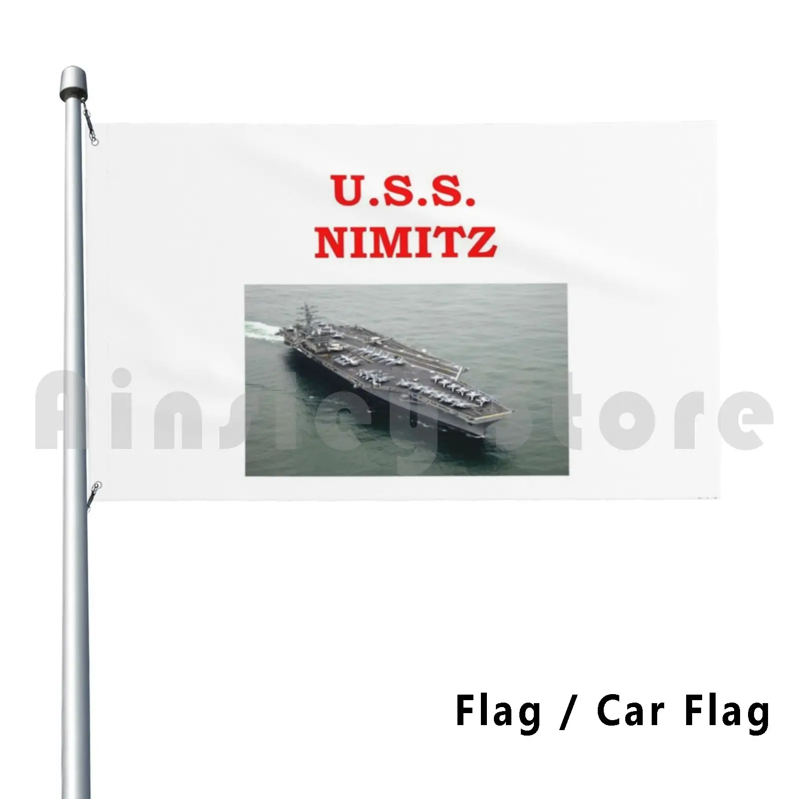 U.s.s. Nimitz Outdoor Decor Flag Car Flag Jimbuf Us United States Navy ...