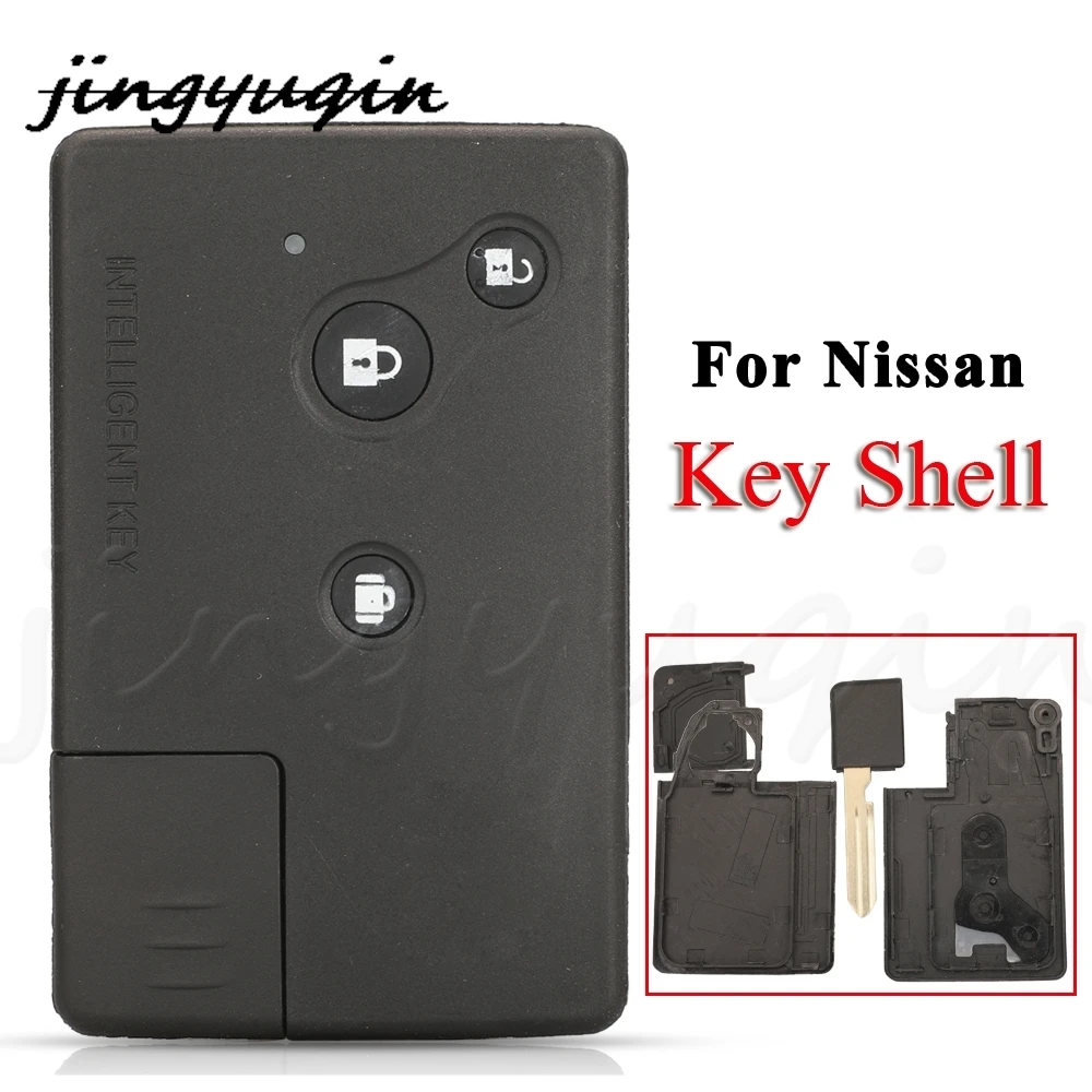 jingyuqin 3Buttons Replacement Remote Car Key Shell Case Fob For Nissan ...