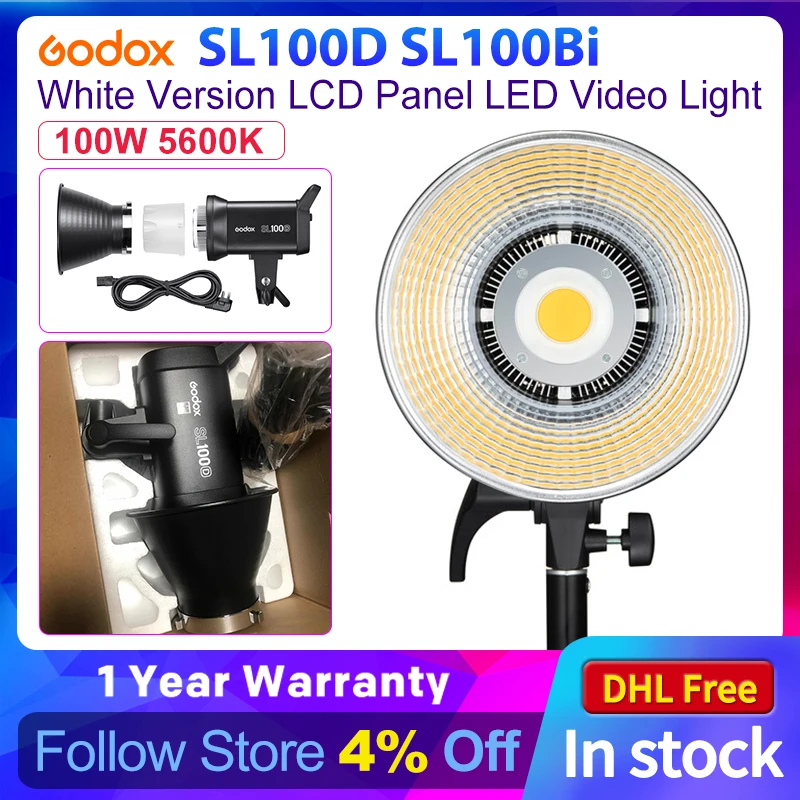 Godox-SL100D-SL-100D-SL100Bi-100W-5600K-White-Version-LCD-Panel-LED ...