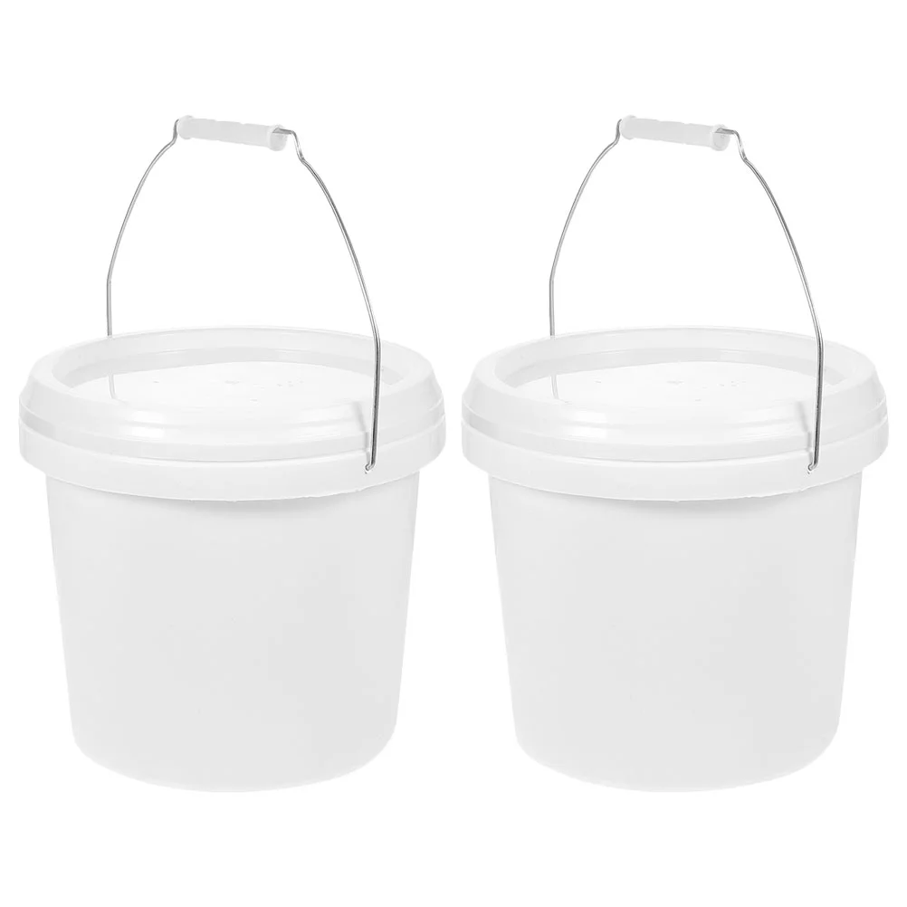 2-Pcs-Chemical-Buckets-4-Liter-with-Lid-Cylinder-Paint-Empty-Storage ...