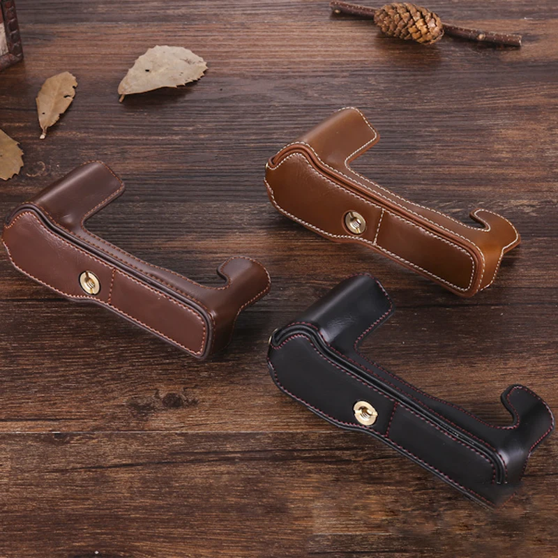 Leather-Camera-Half-Case-Cover-for-Fujifilm-XF10-XT2-XT3-XT100-XA5-XA7 ...