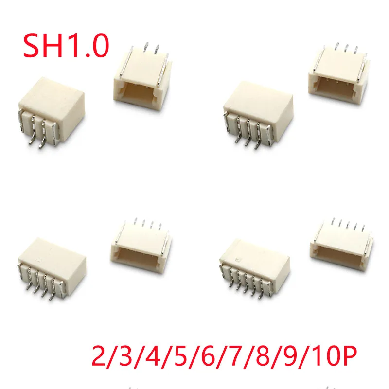 20PCS/Lot SH1.0 Horizontal Patch Pin Header 1.0mm 2/3/4/5/6/8/9/10P ...
