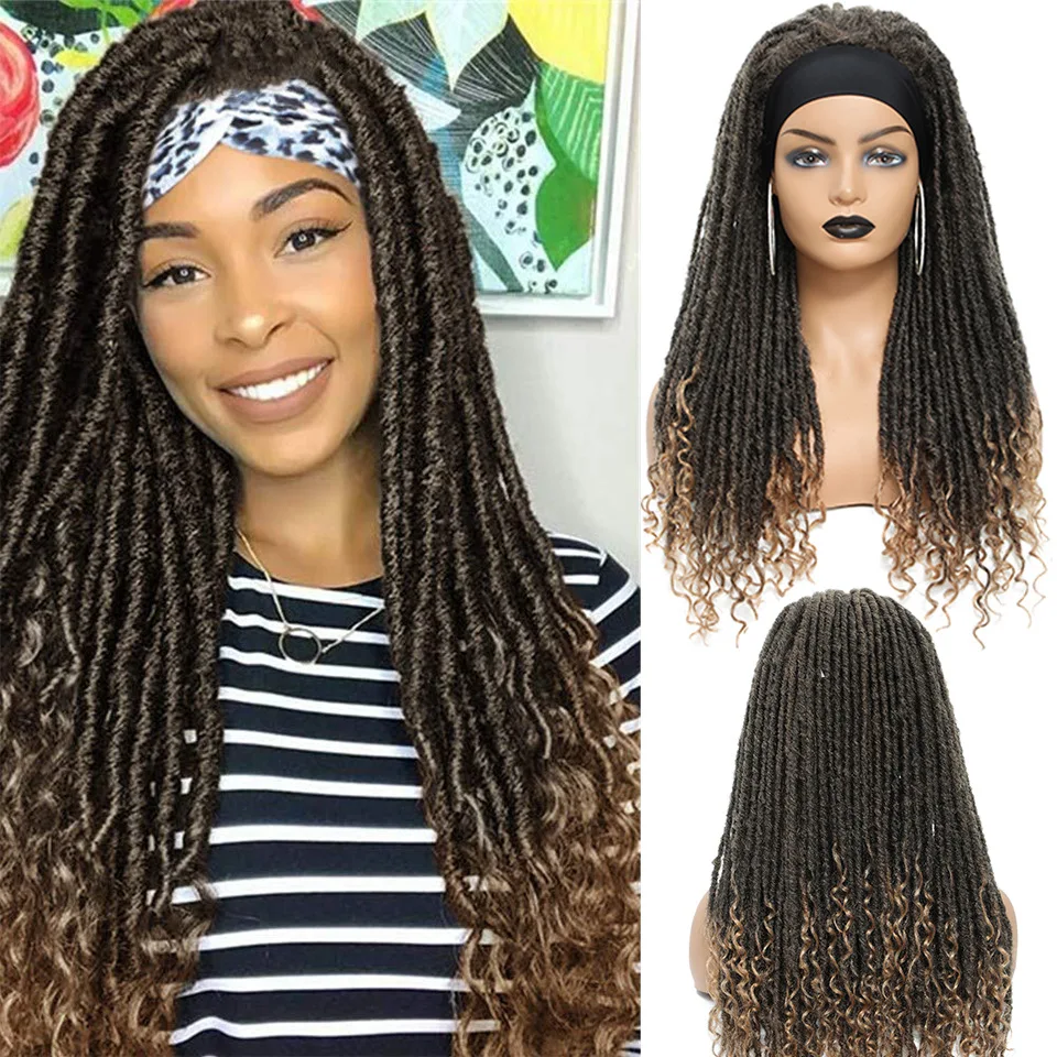 Long Dreadlocks Wig For Women Goddess Braid Cosplay Headband Wig Soft ...