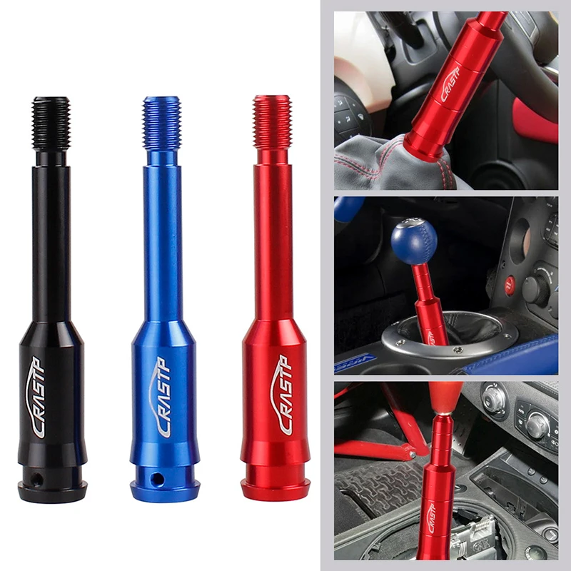 Alluminum-Alloy-Car-Shift-Gear-Knob-Head-Extension-Rod-Lever-For-Mini ...