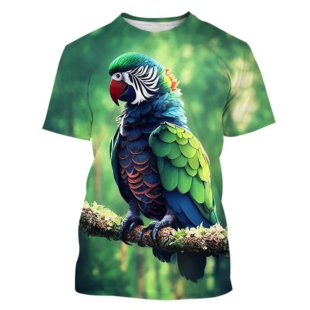 Parrot 3d Printed T-Shirt Men's Woemen's Fashion Casual Cool T-Shirt ...