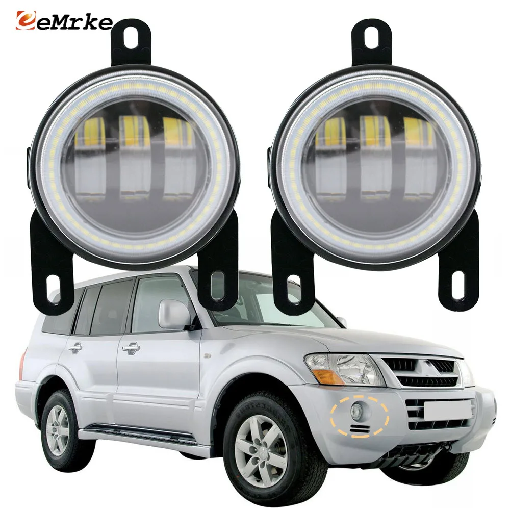 Upgrade Led Fog Light PTF Angel Eyes DRL Aperture Car Headlight for ...