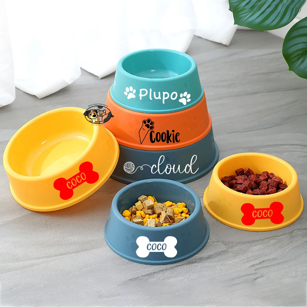Gamelles-en-plastique-personnalis-es-pour-chien-avec-nom-d-animal-de ...