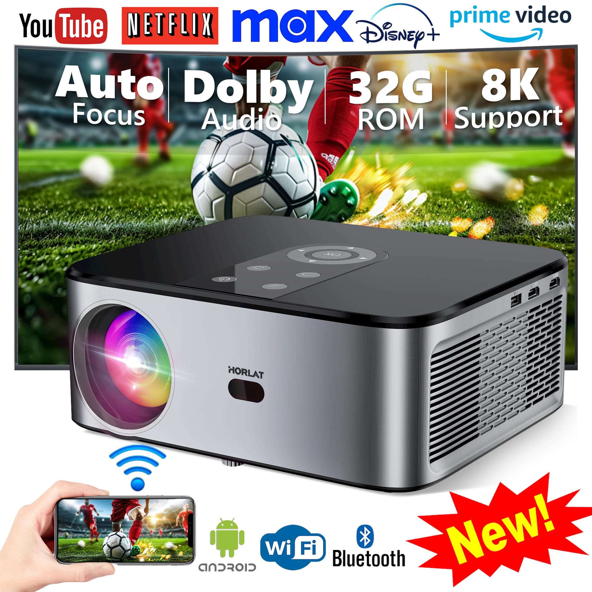 HORLAT-T03-Android-4K-Beamer-32GB-Projector-Full-HD-1080P-8K-Video ...